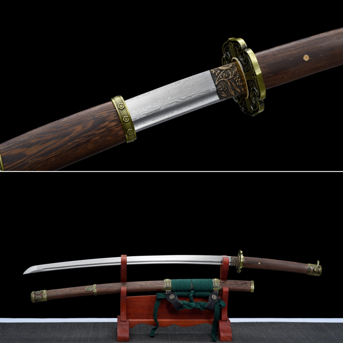 Handmade Full Tang Damascus Steel Full Tang Blade TACHI SWORDS 41 Inch ...